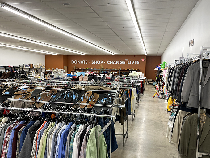 Racks upon racks of possibilities—where your next favorite outfit is hiding between someone else's "just didn't fit right anymore."