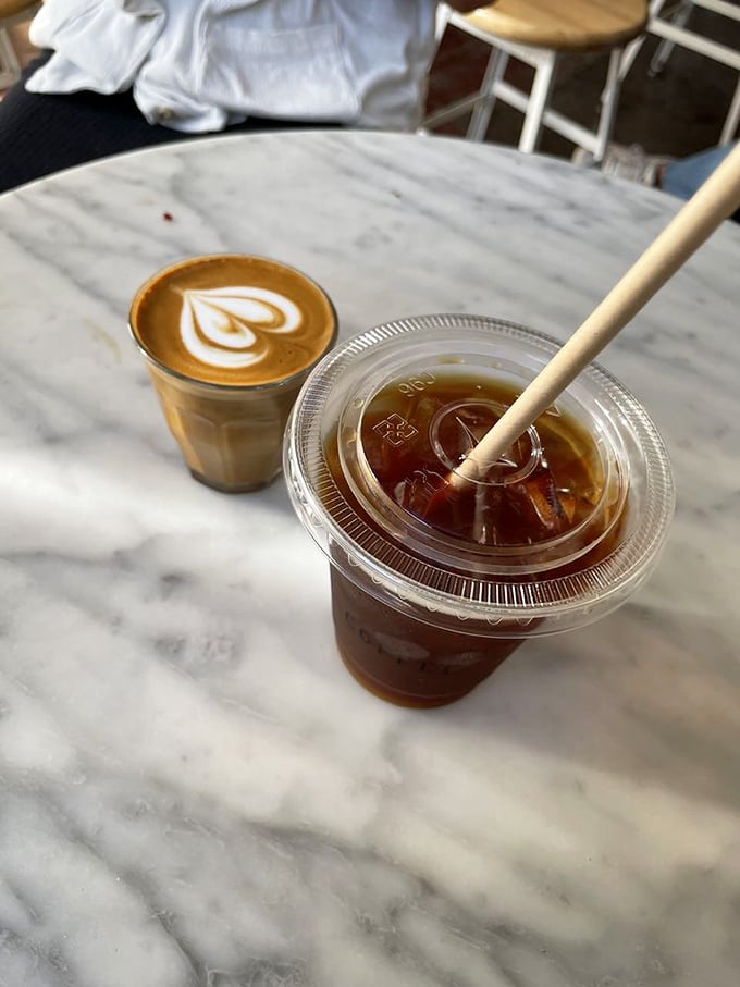 Perfect latte art meets cold brew perfection – because life's too short for mediocre coffee experiences. 