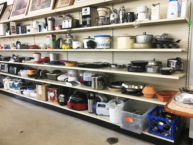 Kitchen appliance alley: where forgotten bread makers and coffee pots dream of counter space. That slow cooker has recipes to share!