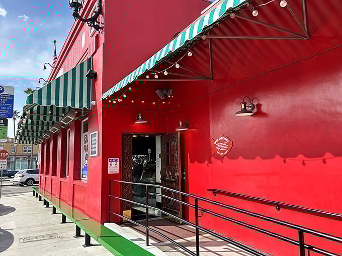 The entrance welcomes you like an old friend, promising maritime adventures and unforgettable flavors inside.