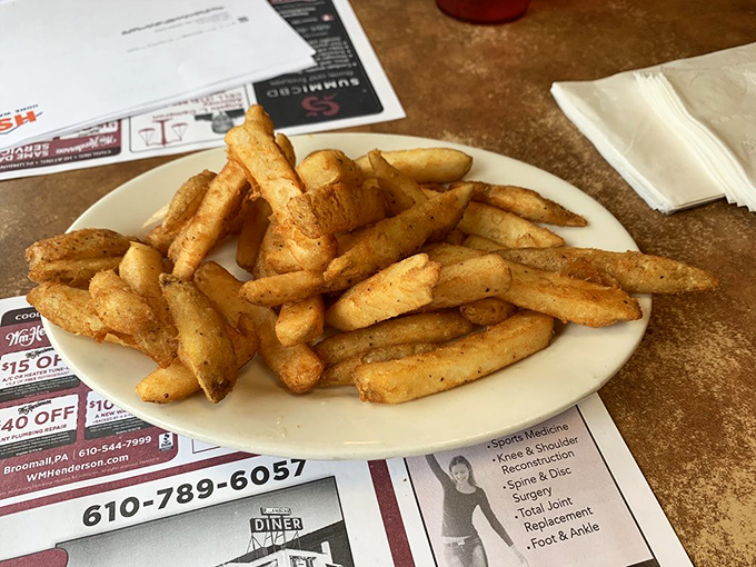 Fries that have achieved the perfect balance of crisp exterior and fluffy interior—the potato equivalent of having both your cake and eating it too. 