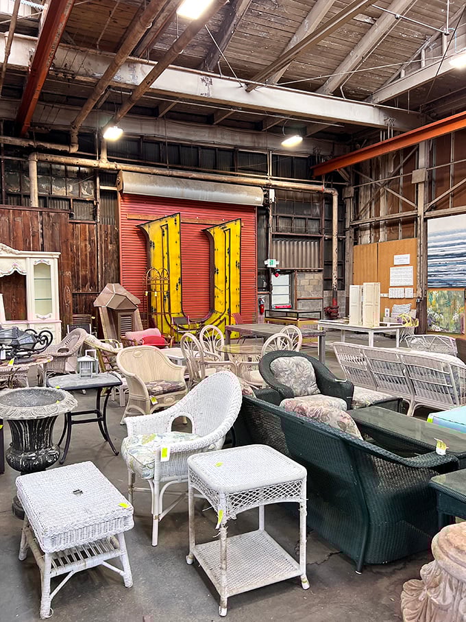 Wicker paradise meets patio potential—these outdoor furniture pieces are just waiting for someone to rescue them from warehouse limbo and introduce them to summer cocktails.