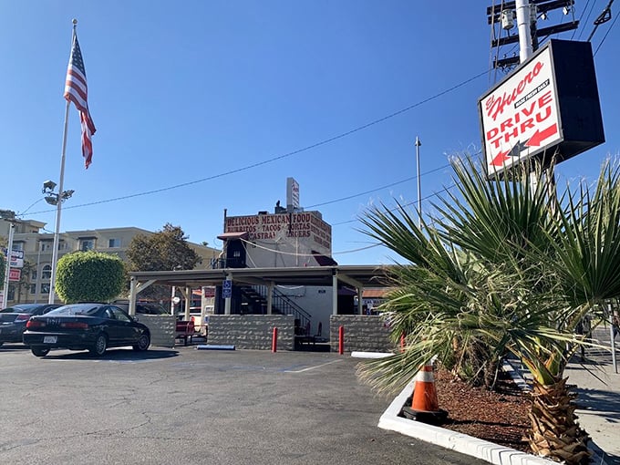 The parking lot—hallowed ground where anticipation builds. Each space represents someone making an excellent life decision today.