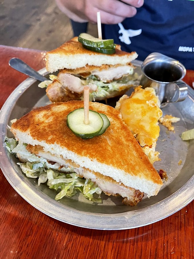 The sandwich that makes you reconsider your relationship with all other sandwiches. Crispy chicken, fresh veggies, and perfect bread create handheld happiness.