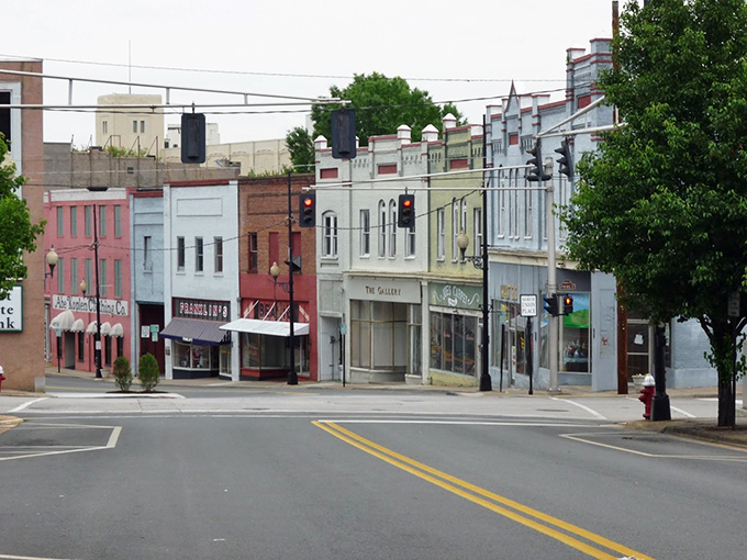 Pastel-colored storefronts create a rainbow of retail opportunities in Danville's historic district, where shopping local isn't a trend—it's tradition.