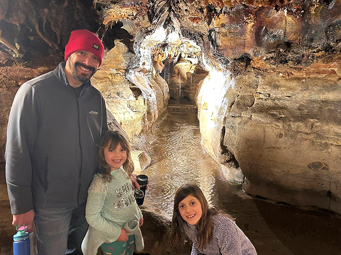 The caverns offer family adventures where wonder crosses all age boundaries. That 54-degree underground chill is nature's way of keeping everyone close.