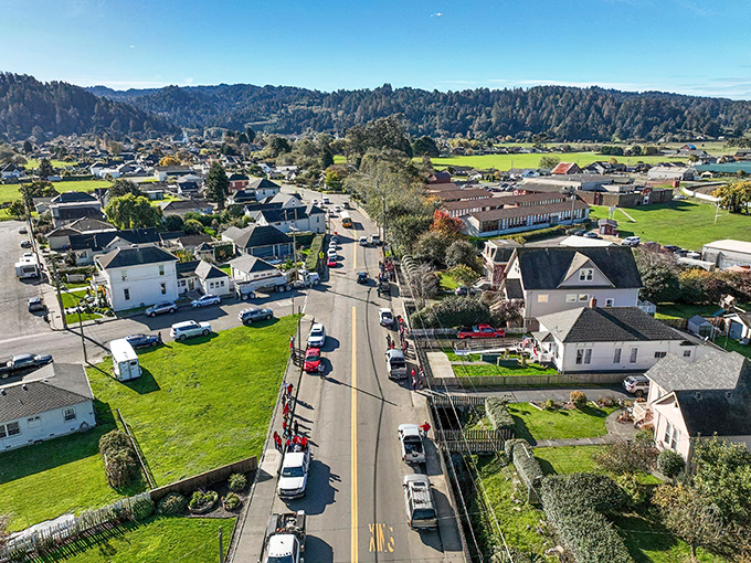 From above, Ferndale resembles a perfectly preserved Victorian village nestled between emerald hills and endless possibilities