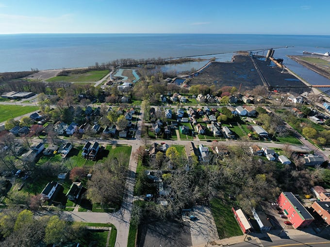 From above, Ashtabula reveals its perfect balance of neighborhoods, nature, and Lake Erie shoreline—small-town living with room to breathe.