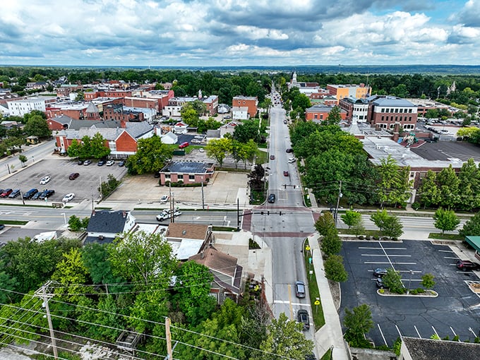 From above, Medina reveals itself as a perfect grid of history, community, and small-town living—like someone designed a town based on America's fondest memories.