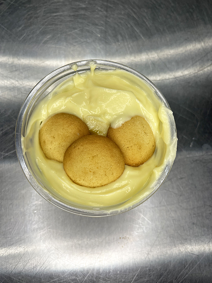 Banana pudding with vanilla wafers—the dessert equivalent of a warm hug from someone who really knows how to cook.
