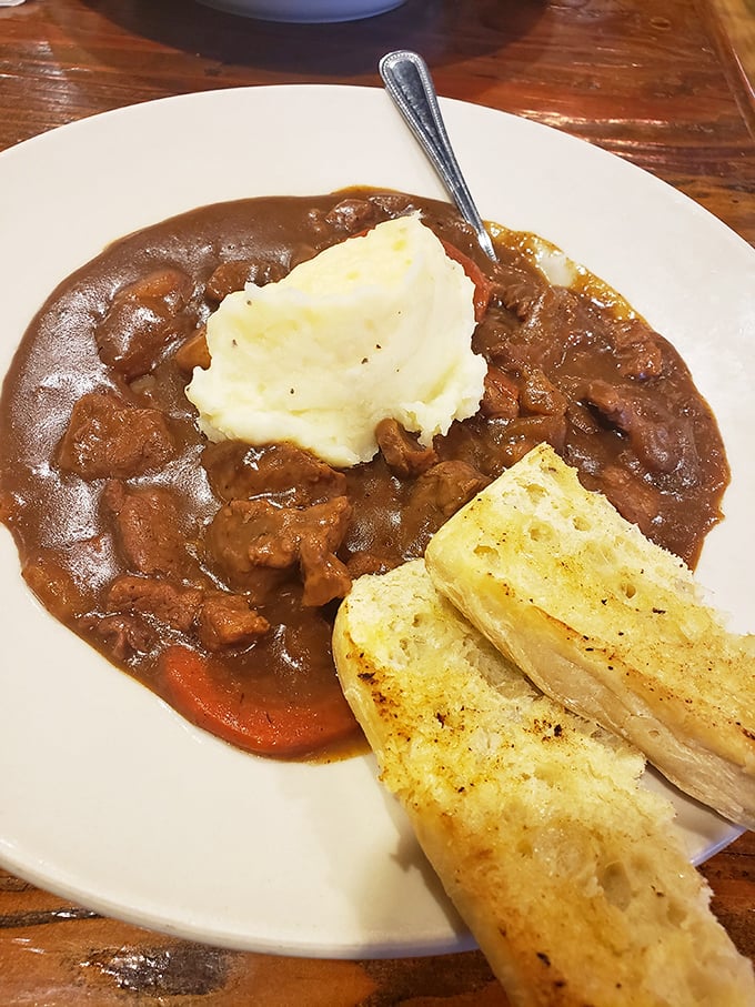 Irish stew that warms you from the inside out, served with bread that's begging to soak up every last drop. Comfort in a bowl.