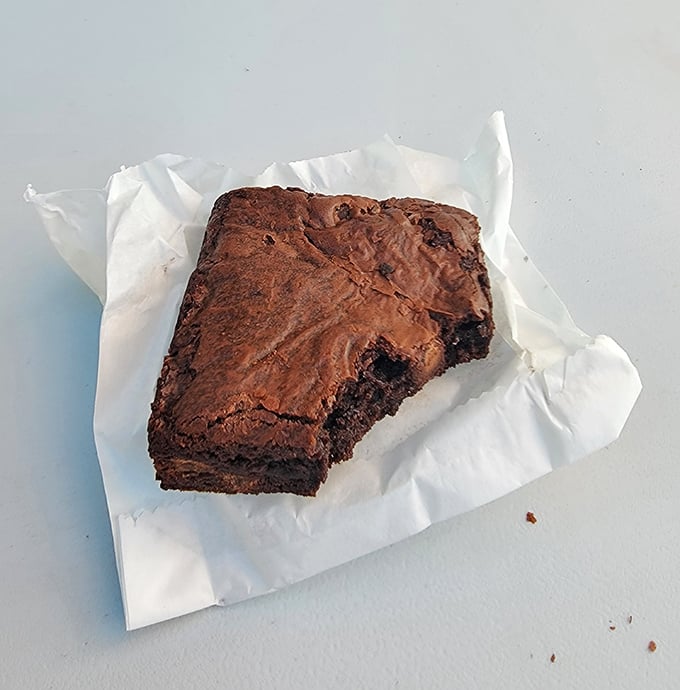 This isn't just a brownie – it's a chocolate revelation wrapped in wax paper. Dense, rich, and clearly made with the kind of love that no factory could replicate.