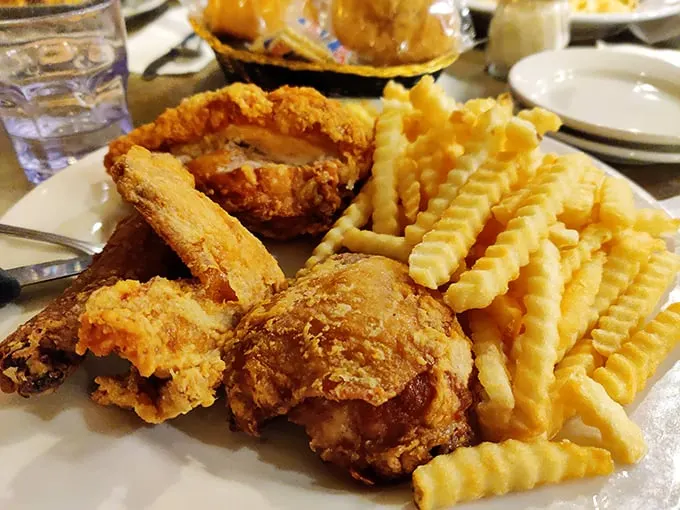 Golden-fried chicken that crackles with each bite, escorted by crinkle-cut fries. Some food doesn't need reinvention—it just needs respect.
