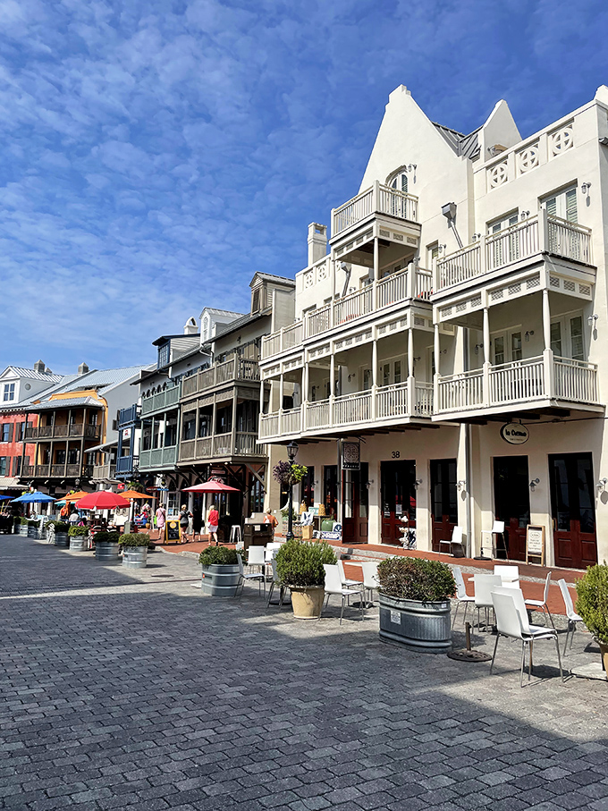 White facades against blue skies create that quintessential coastal palette that somehow makes even your vacation selfies look professionally photographed.