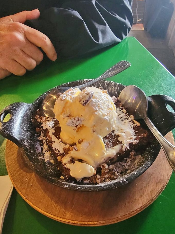 The perfect dessert doesn't exi— Oh wait, here it is. Warm chocolatey goodness topped with melting ice cream is the finale every meal deserves.
