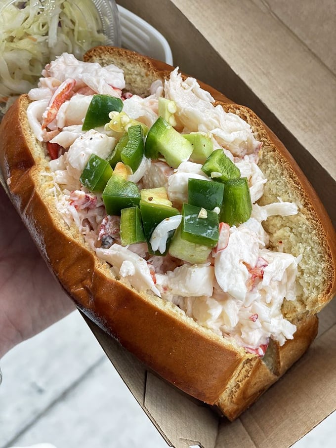 The Diablo Roll dares you to dive in. Chunks of lobster meat play hide-and-seek with jalapeños in this spicy masterpiece of land-meets-sea.