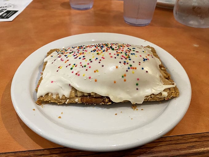 Not your vending machine pop-tart—this homemade version with sprinkles is what childhood dreams are made of, all grown up.