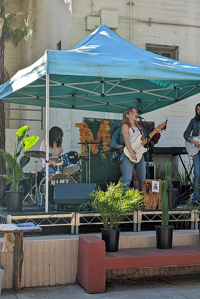 Live music that transforms shopping into an experience – where local bands provide the soundtrack to your Sunday treasure hunt.