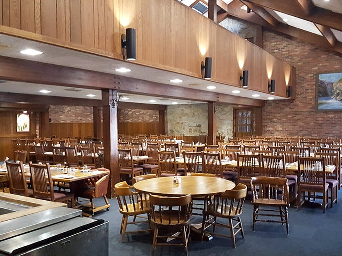 A dining room built for gathering – where families, friends, and strangers become united in the universal language of good food.