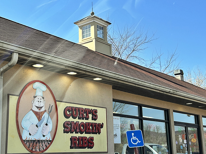 That cartoon pig chef knows what's up. This unassuming building houses some of Pennsylvania's most sought-after smoked treasures.