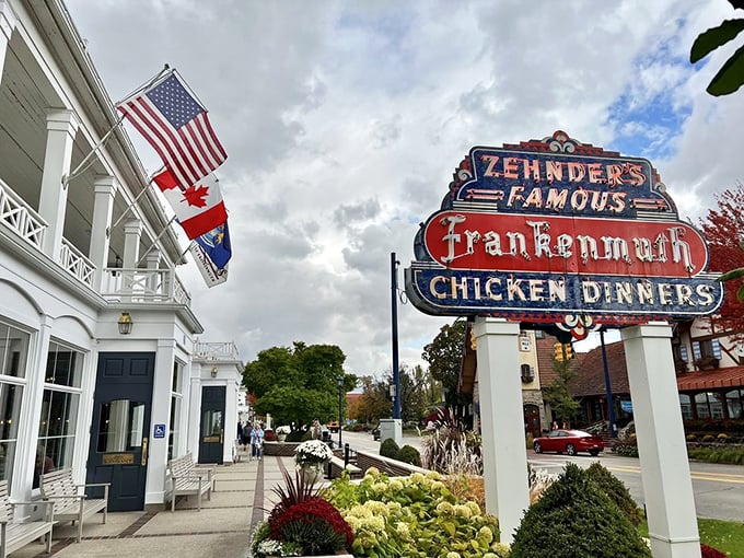 That iconic sign has guided hungry travelers for generations. It might as well say "Your diet ends here—but it's absolutely worth it."