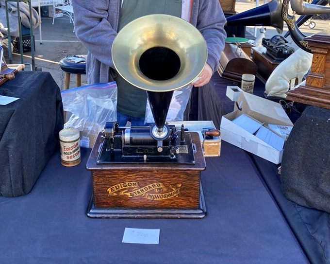 Not just a phonograph—a time machine that plays the soundtrack of another era. Edison would be amazed it's still turning heads in 2023.