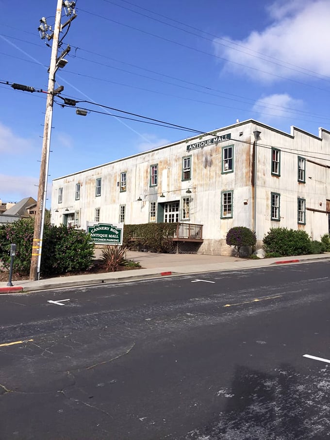 The unassuming exterior hides California's most delightfully overwhelming antique adventure waiting inside those walls.