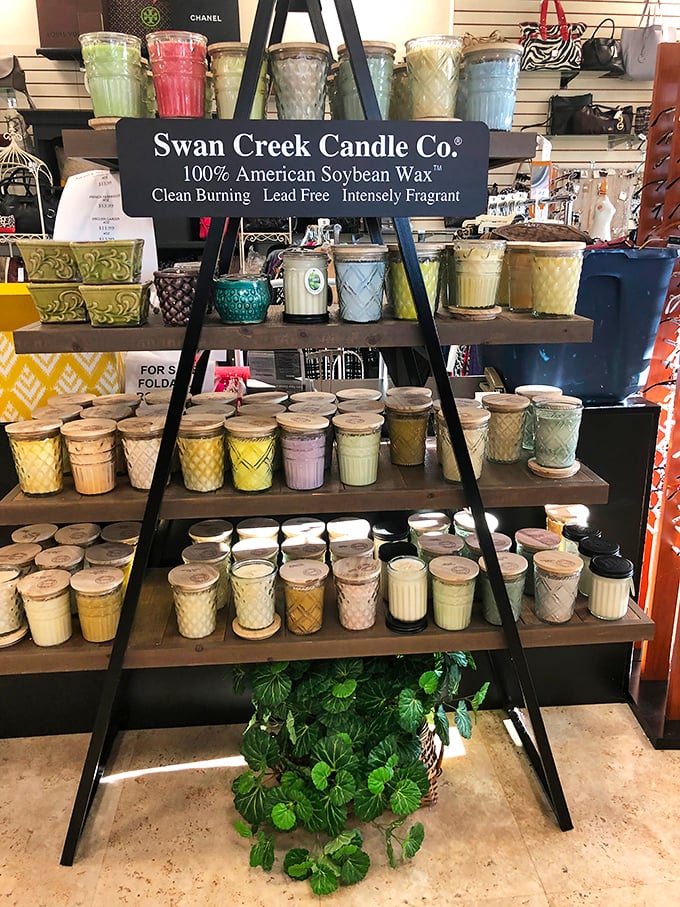 A pyramid of possibility—Swan Creek's fragrant candles promise to transform any room from "just got home" to "been waiting for you all day."