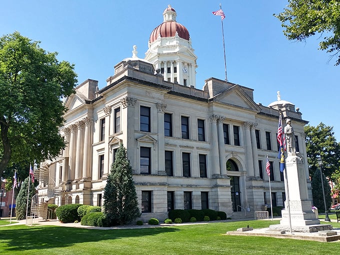The Seward County Courthouse doesn't just dominate the skyline – it anchors the community with dignified architecture that reminds us some institutions still stand strong.