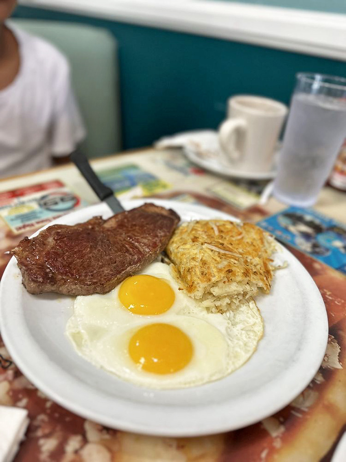 The classic steak and eggs – when you need protein with purpose and sunny-side up optimism to tackle whatever the day throws your way.