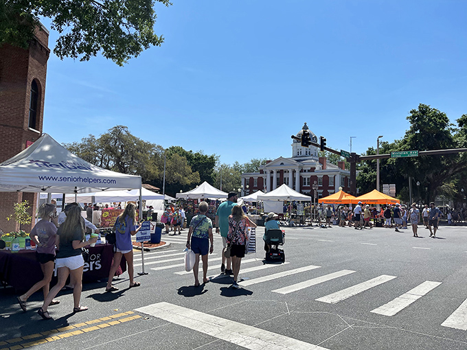 The festival atmosphere brings the community together under Florida's relentless sunshine – proving that small towns still know how to throw a proper street party.