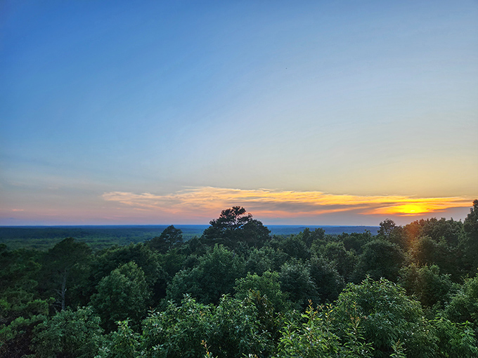 The sun bids farewell to another perfect day in Tennessee's hidden paradise. This isn't just a sunset—it's nature's standing ovation for itself.
