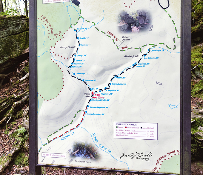The trail map – your treasure chart to 22 waterfalls. Like any good adventure story, the journey looks simple on paper but offers countless surprises along the way.