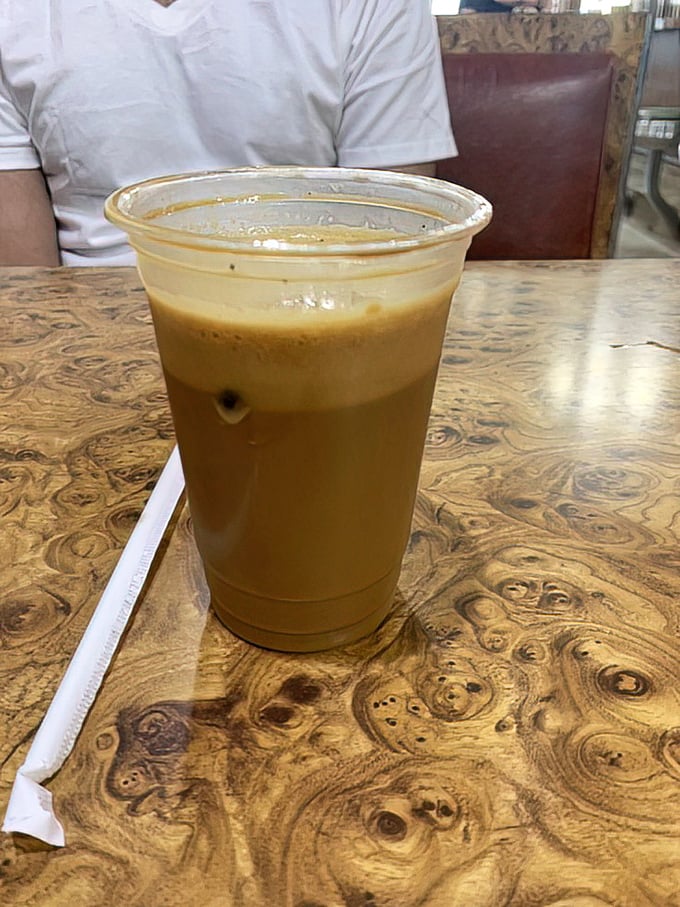 Vietnamese iced coffee—proof that Sulimay's knows no culinary boundaries. Creamy, strong, and the perfect companion to those legendary hash browns.
