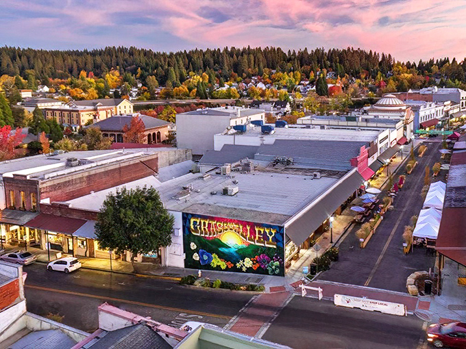 Autumn colors paint the perfect backdrop for this charming town nestled in California's scenic foothills.