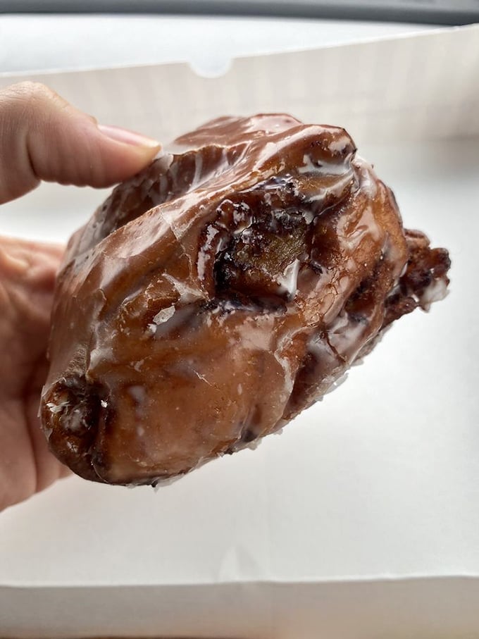The apple fritter—nature's way of saying "You deserve something this gloriously messy and delicious just for making it through another day."