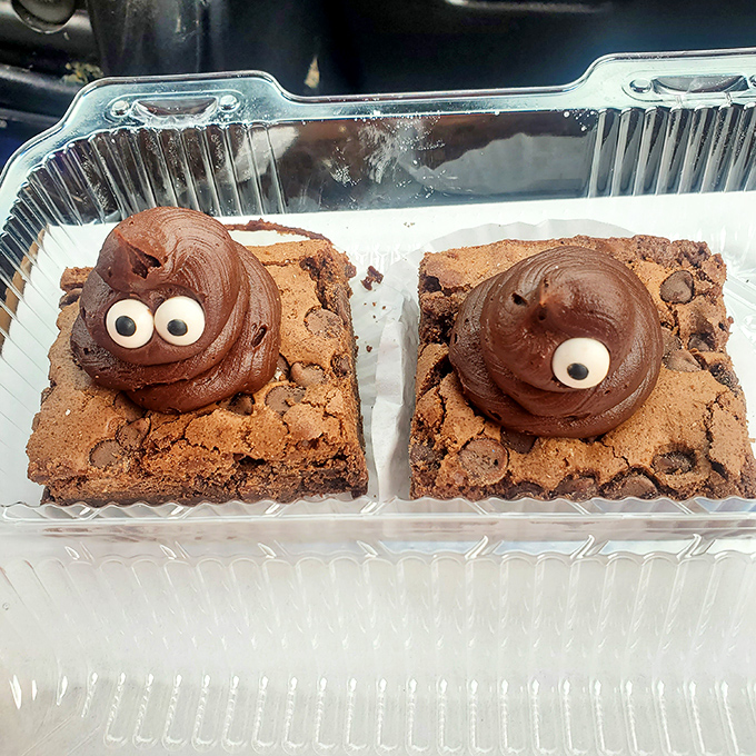 Brownies with attitude! These chocolate squares topped with frosting faces aren't just desserts—they're characters in the story of your sweet tooth's happiness.