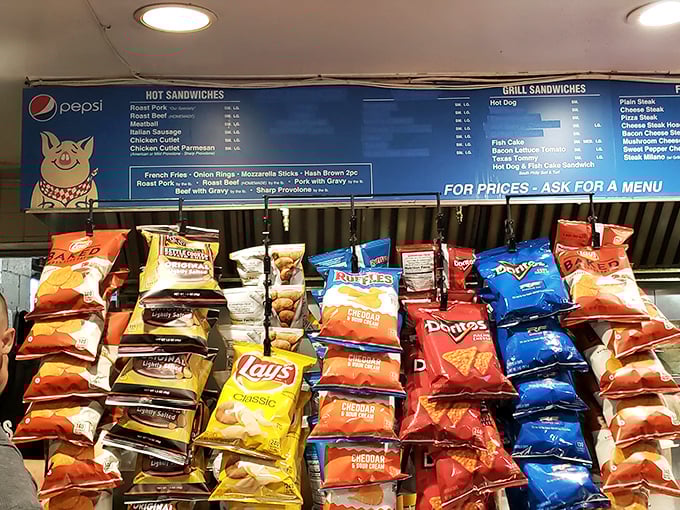 The chip selection that completes the experience—because sometimes greatness requires a salty, crunchy sidekick to reach its full potential.
