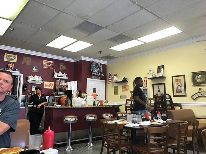Where the magic happens – the counter view offers a glimpse into the choreographed chaos that produces Florida's favorite breakfast.