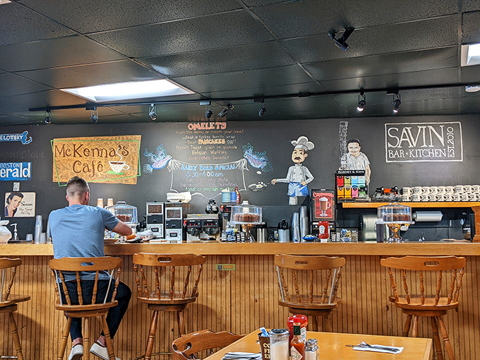 The counter at McKenna's isn't just a place to eat—it's front-row seating to the morning ballet of short-order cooking at its finest.
