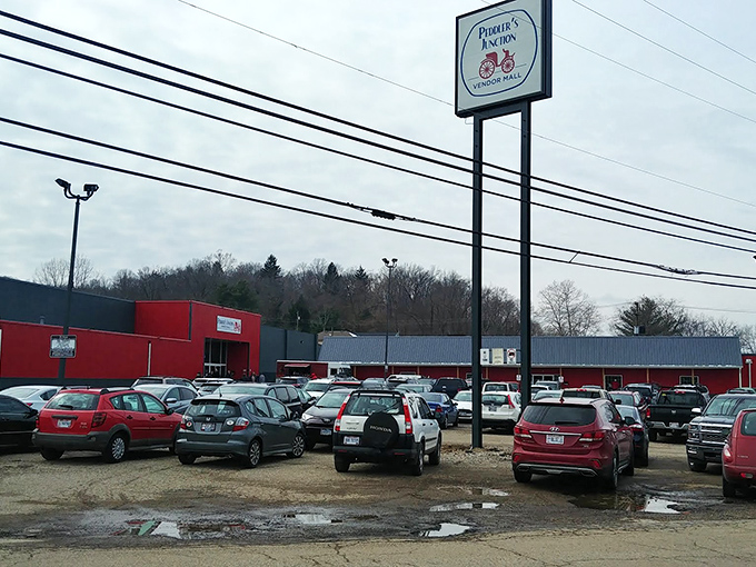 The packed parking lot tells the real story: this hidden gem isn't staying hidden for very long.