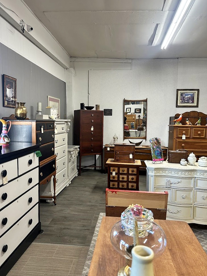 Furniture with the kind of craftsmanship that makes modern assembly-required pieces weep with inadequacy. That dresser has secrets in every drawer.