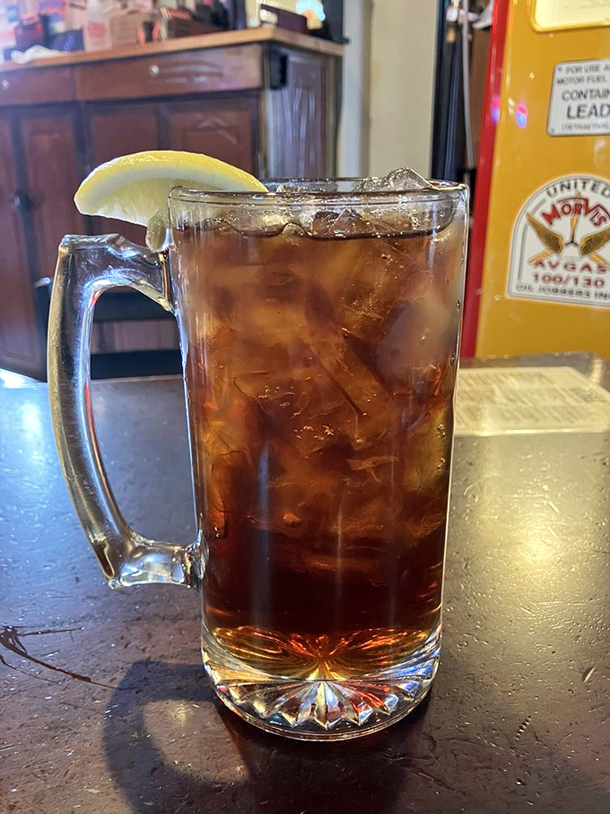 An iced tea so refreshing it deserves its own commemorative mug. The perfect palate cleanser between bites of burger heaven.