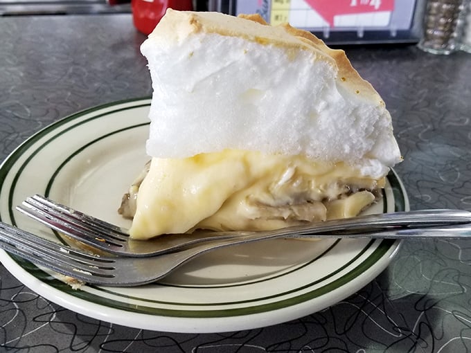 Lemon meringue pie with clouds of meringue so high they need FAA clearance. The perfect sweet-tart balance that makes your taste buds dance.