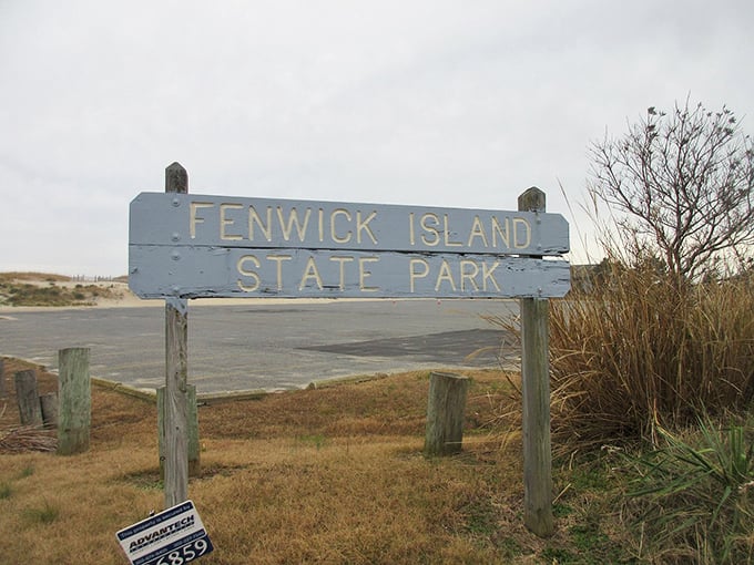 The understated welcome sign that doesn't need to brag. Like a confident host who knows the party will speak for itself.