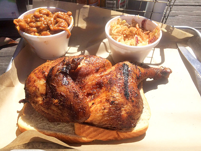When chicken meets smoke, magic happens. This bird didn't just fly—it soared to crispy-skinned, juicy-meat barbecue perfection.
