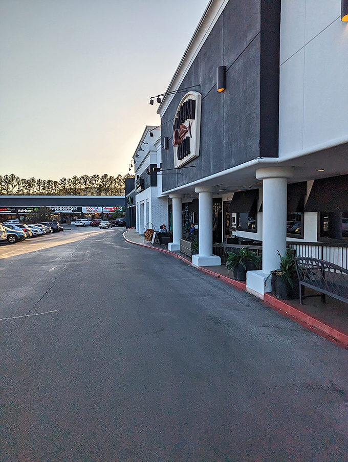 As dusk settles, Bonefish Grill's exterior takes on an inviting glow – a siren call to those seeking seafood salvation after a long day.