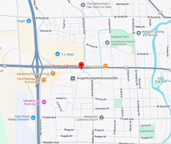 16. 11 11 burgers & beignets map