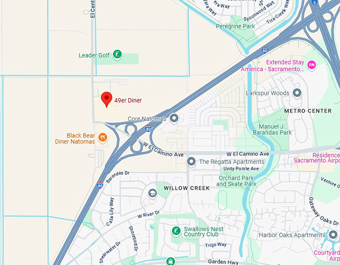 16. 49er diner map