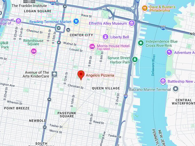 16. angelo's pizzeria map